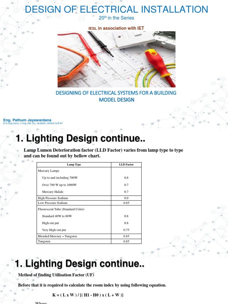 Electrical Installation-Sample Design Lighting | PDF | Lighting | Optics