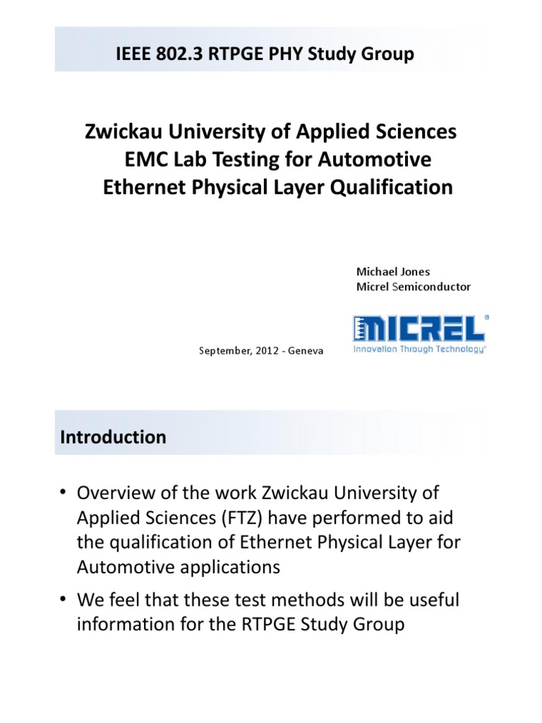 Zwickau University of Applied Sciences EMC Lab Testing For Automotive ...