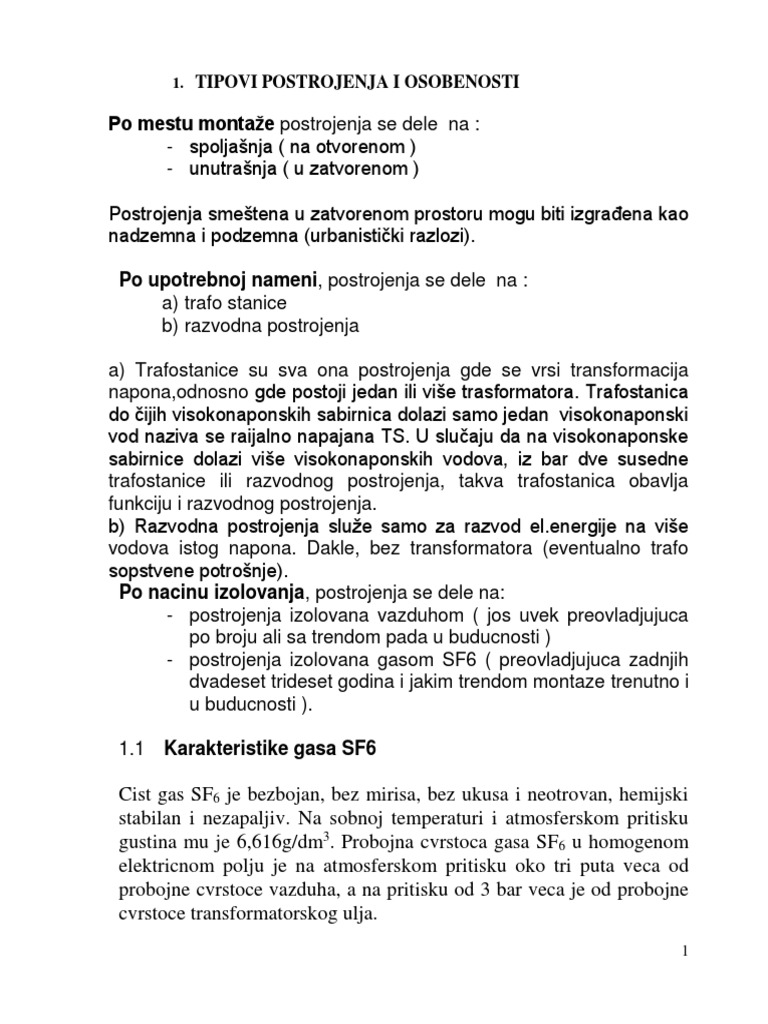 Razvodna Postrojenja | PDF