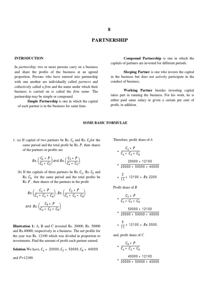 Aptitude Partnership | PDF | Partnership | Investing