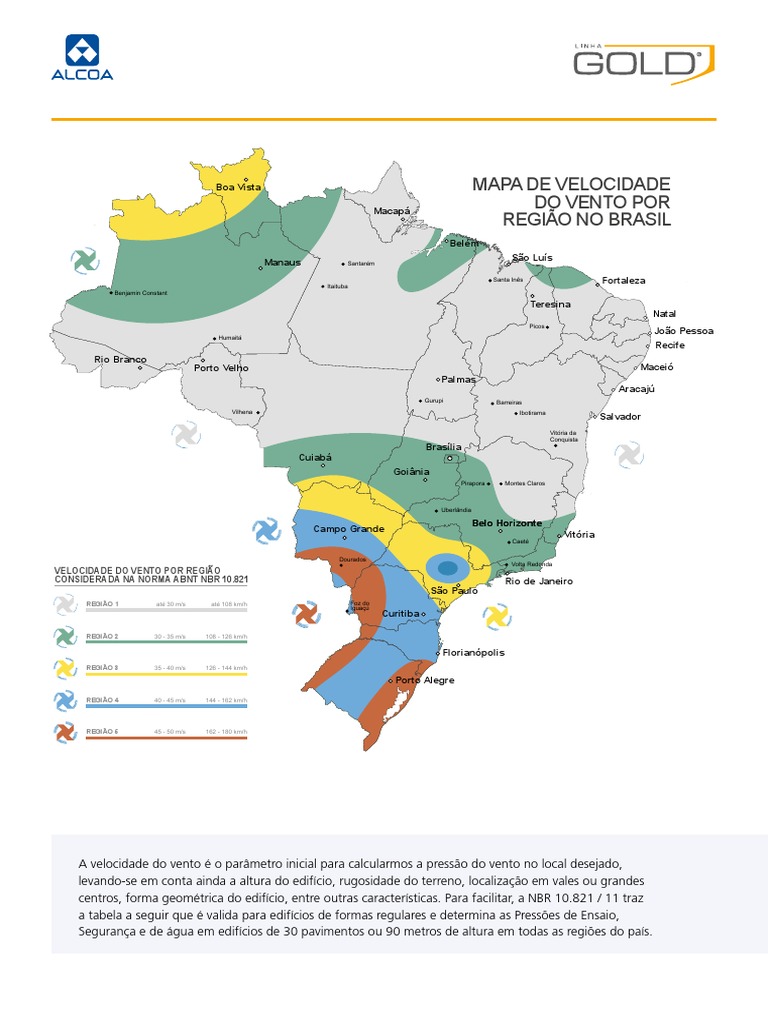 Mapa de Velocidade Do Vento PDF | PDF | Brasil | Natureza