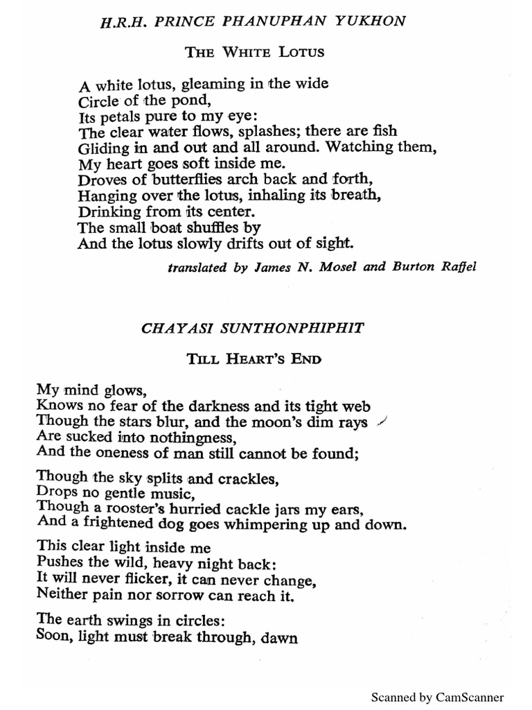 Thai Poems | PDF | Poetry