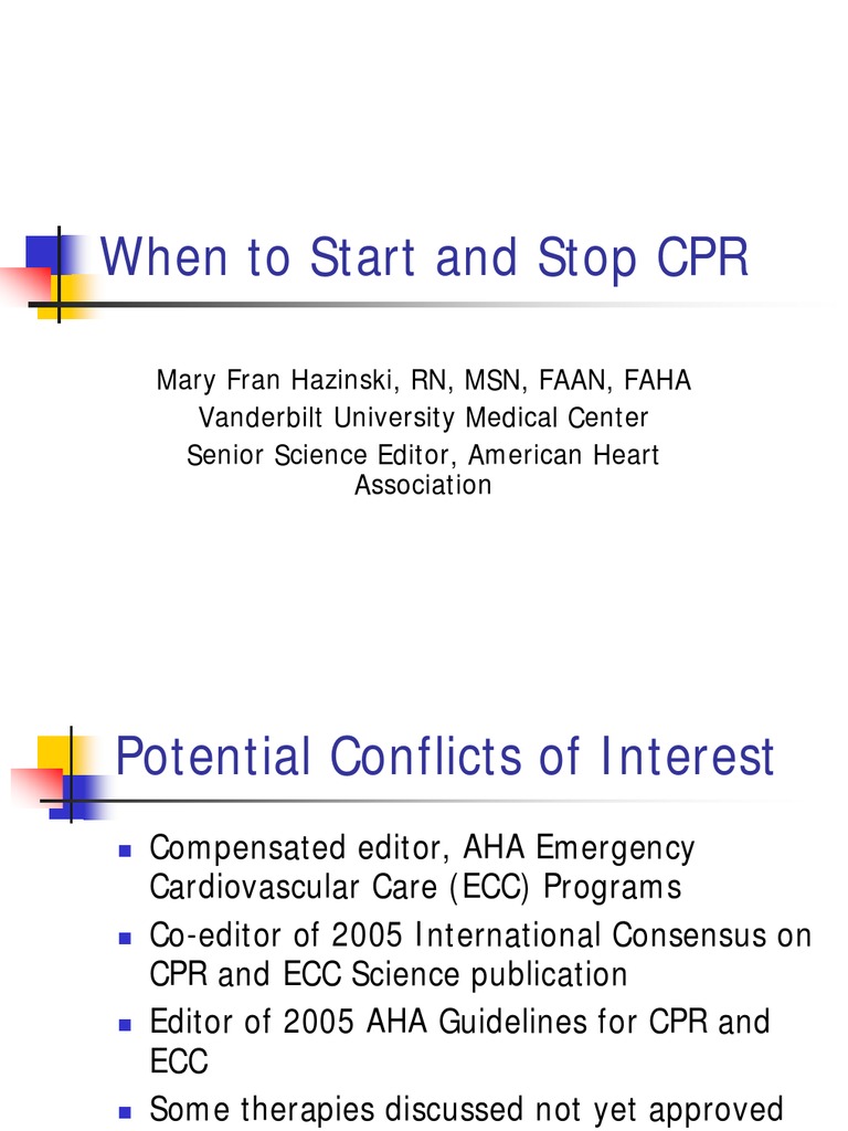 When To Stop CPR | PDF | Cardiopulmonary Resuscitation | Cardiac Arrest