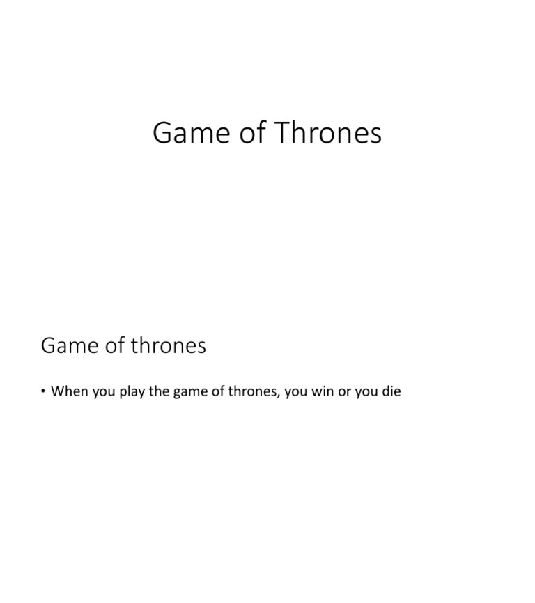 Game of Thrones | PDF