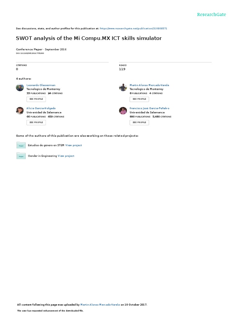 SWOT Analysis of The Mi Compu - MX ICT Skills Simulator: September 2016 ...