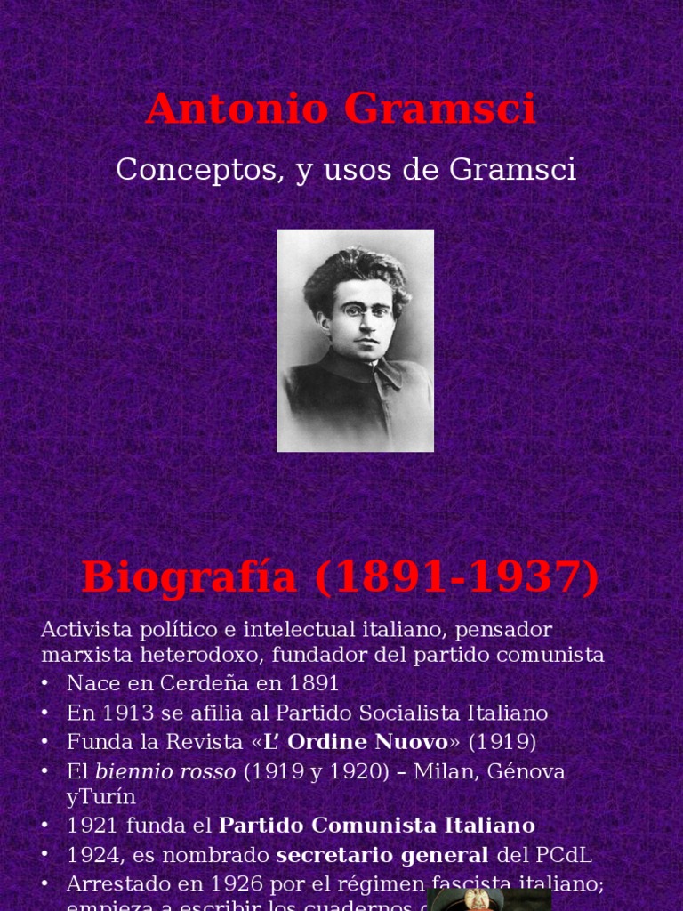 Antonio Gramsci Pdf Antonio Gramsci Hegemonía