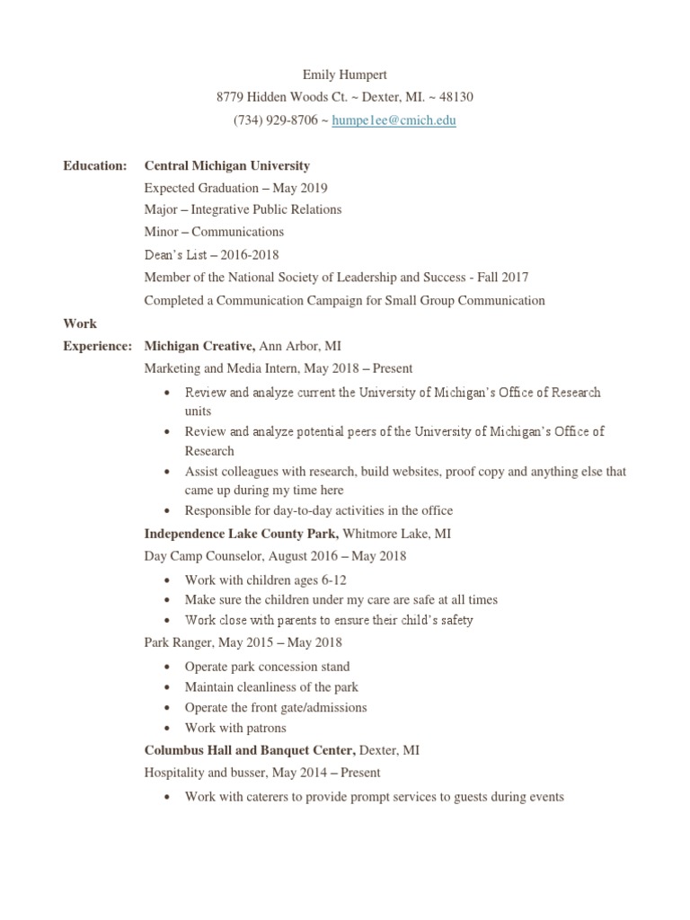 My Resume | PDF | Behavior Modification | Communication