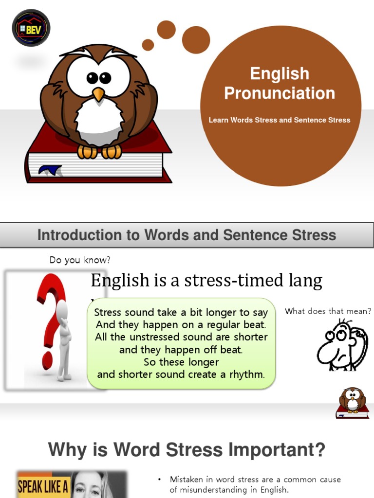 English Pronunciation: Learn Words Stress and Sentence Stress | PDF ...