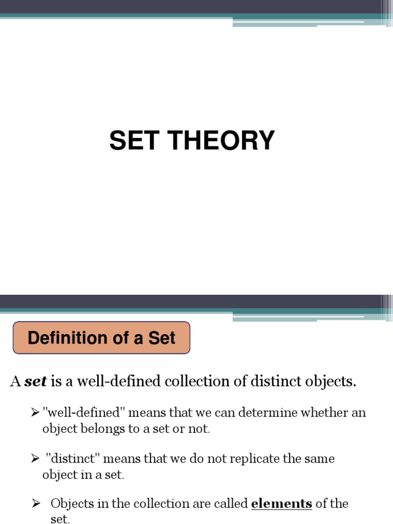 Set Theory PDF | PDF | Numbers | Set (Mathematics)