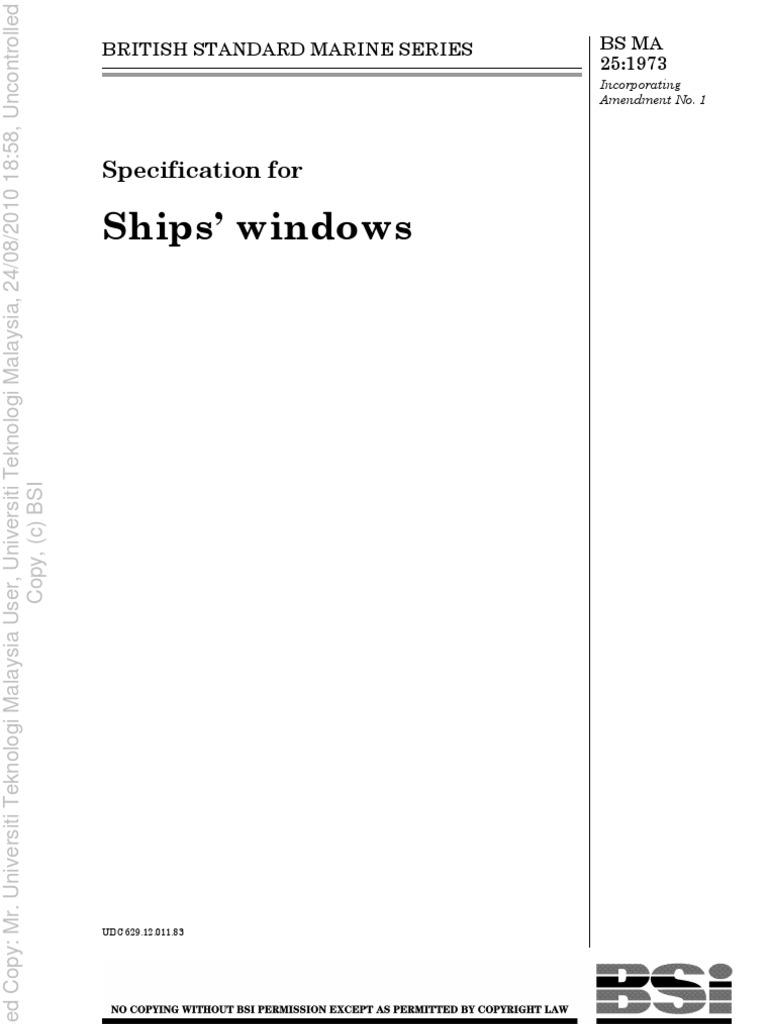 Ship Windows | PDF | Deck (Ship) | Steel