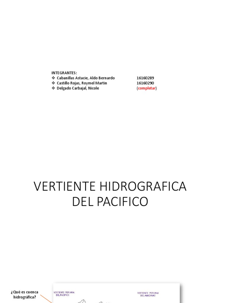 Vertiente Hidrografica Del Pacifico | PDF | Río | Perú