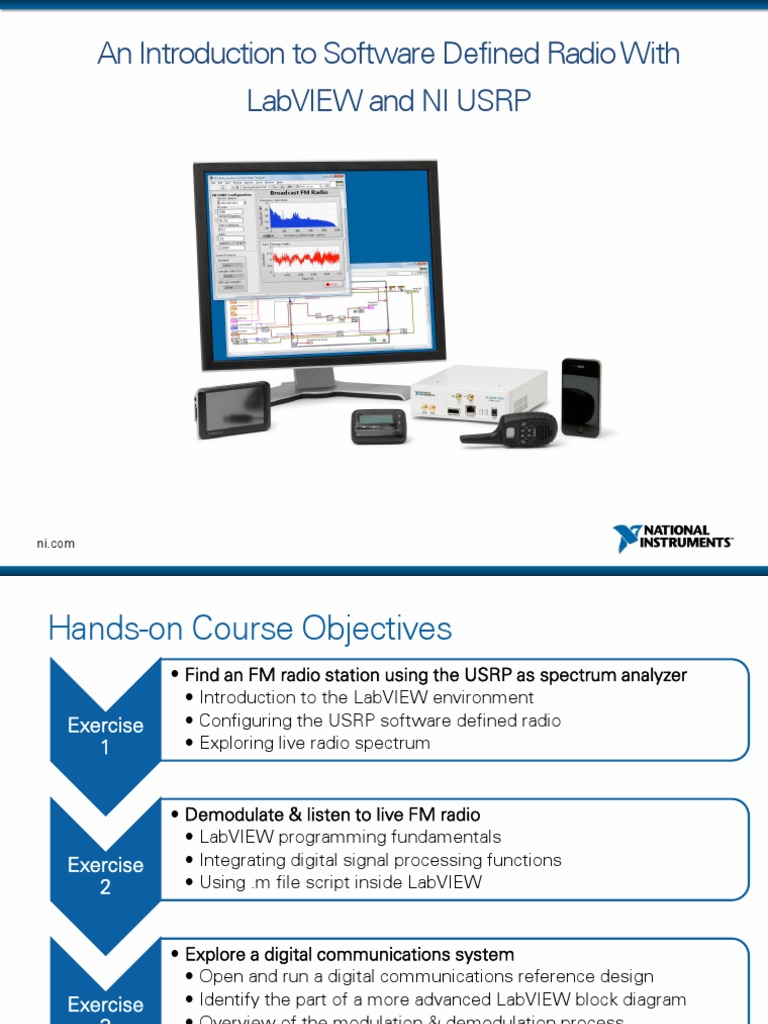 NiUSRP Hands On Presentation - LVComms | PDF | Software Defined Radio | Modulation