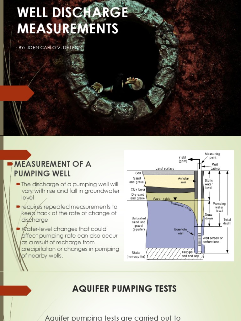 Well Discharge Measurements | PDF