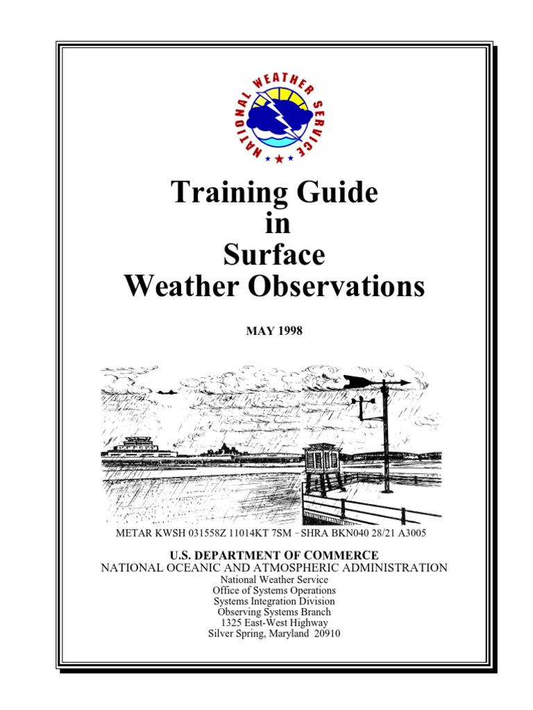 Surface Weather Observation Training Guide PDF | PDF | National Weather ...