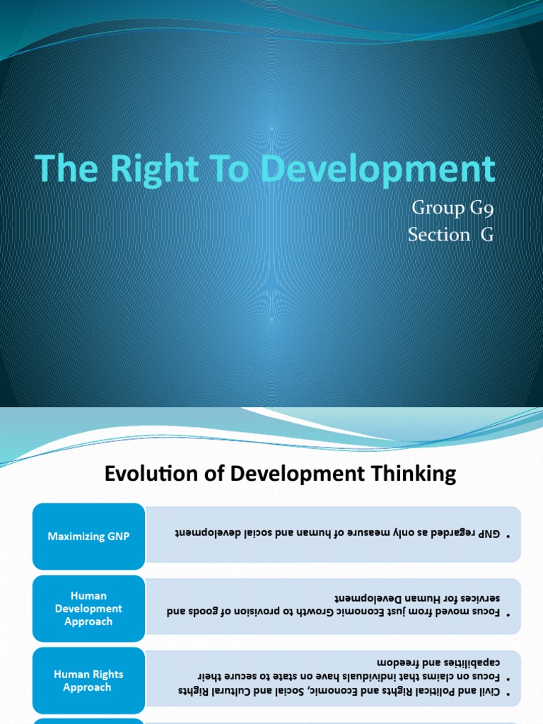 The Right To Development | Download Free PDF | Government | Rights