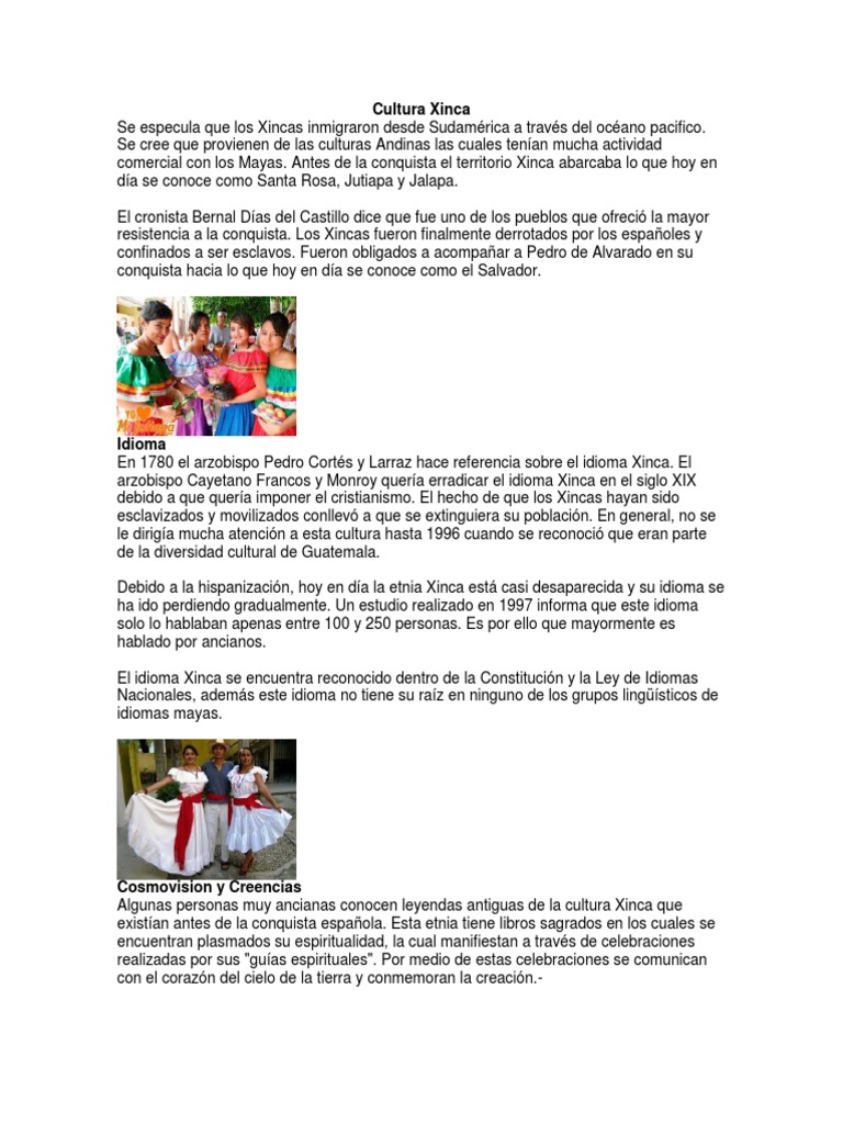 Cultura Xinca | PDF | Bailes | Ropa