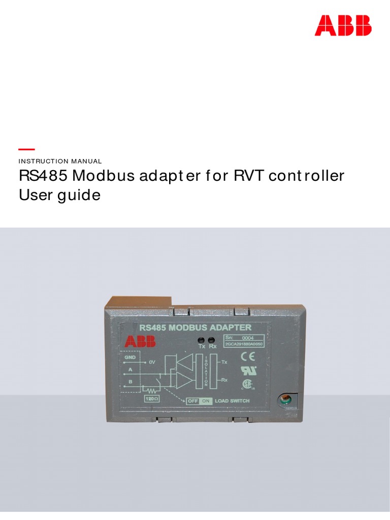 RS485 Modbus Adapter For RVT Controller: User Guide | PDF | Computer ...