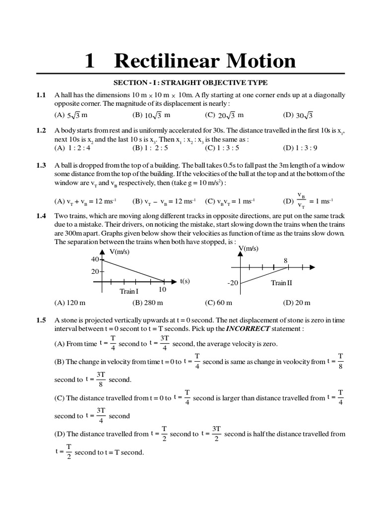 Answer Key | PDF | Velocity | Acceleration