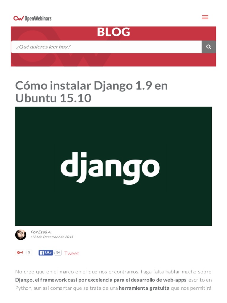 Instalar Django en Linux | PDF | Ubuntu (sistema operativo) | Python (lenguaje de programación)