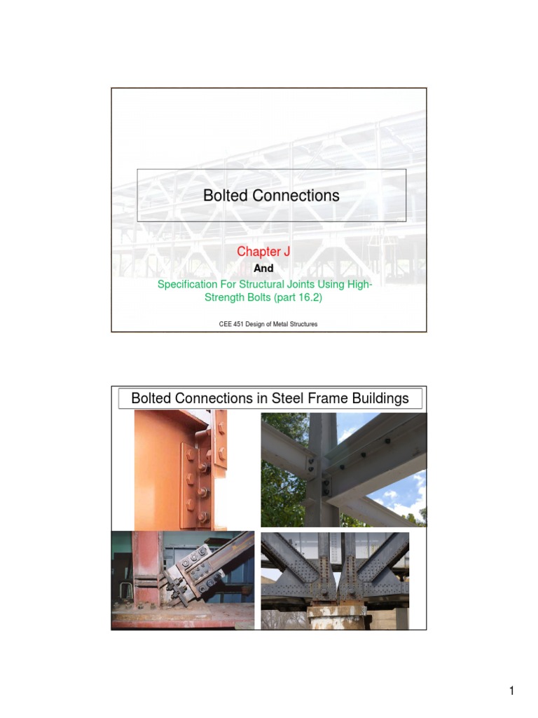 Design and Analysis of Bolted Connections in Steel Frame Buildings ...
