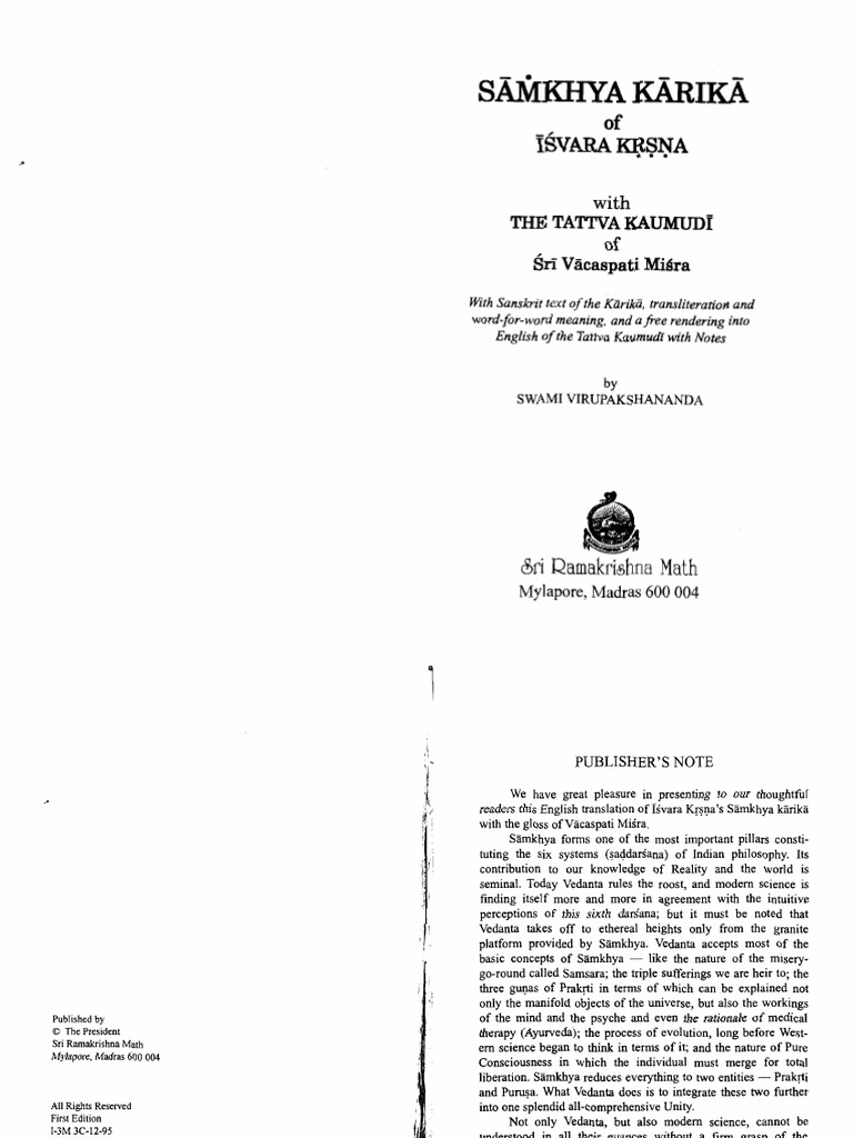 Samkhya Karika PDF | PDF