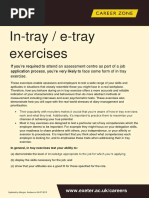 In-Tray and E-Tray Exercise Examples | PDF | Career & Growth