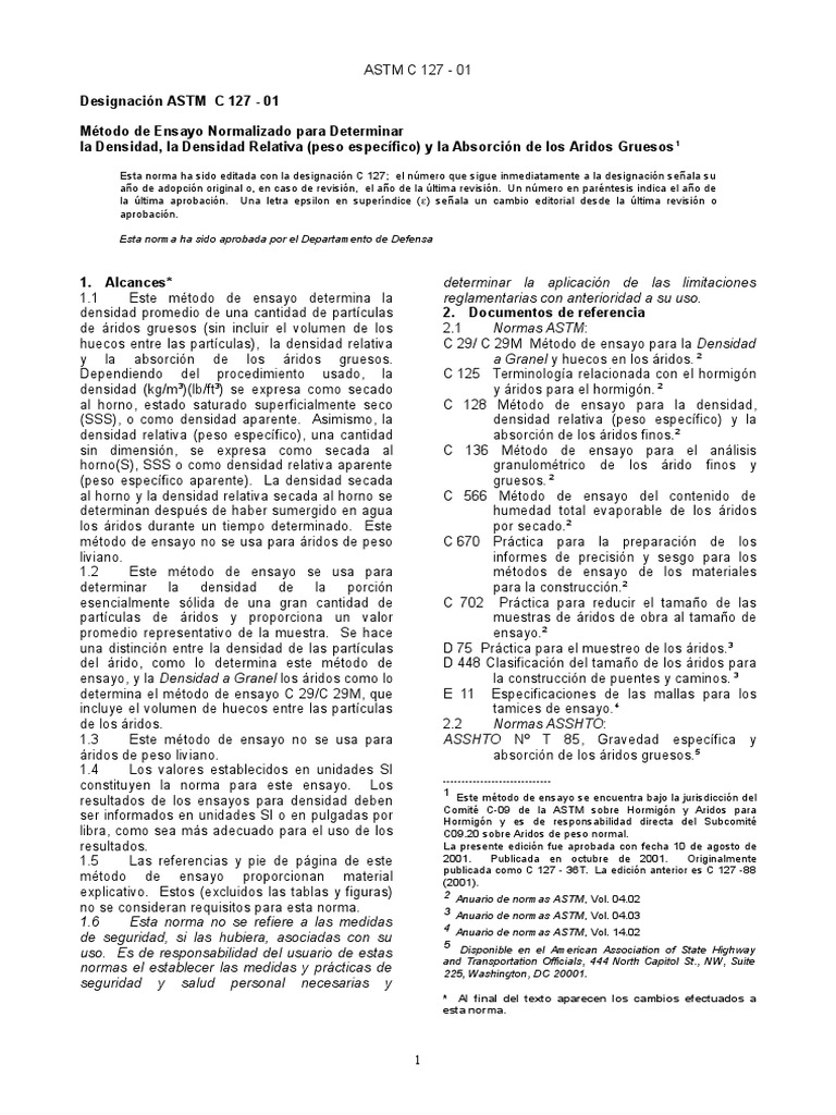 Astm D422-63 Metodo de Análisis Del Tamaño de Las Particulas de Suelo ...