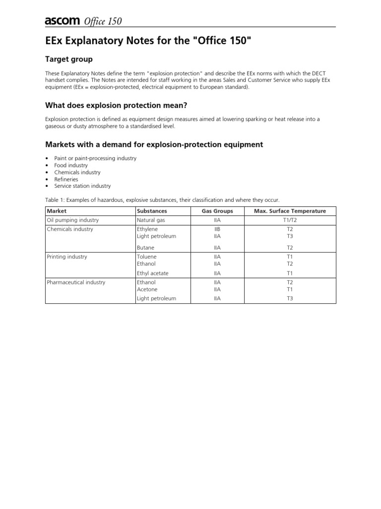 EEx Explosion Proof | PDF | Chemical Process Engineering | Gases