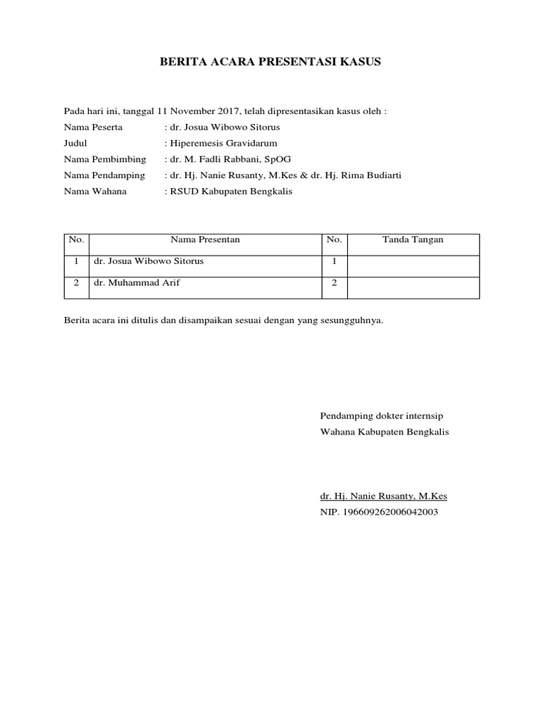 Berita Acara Case | PDF