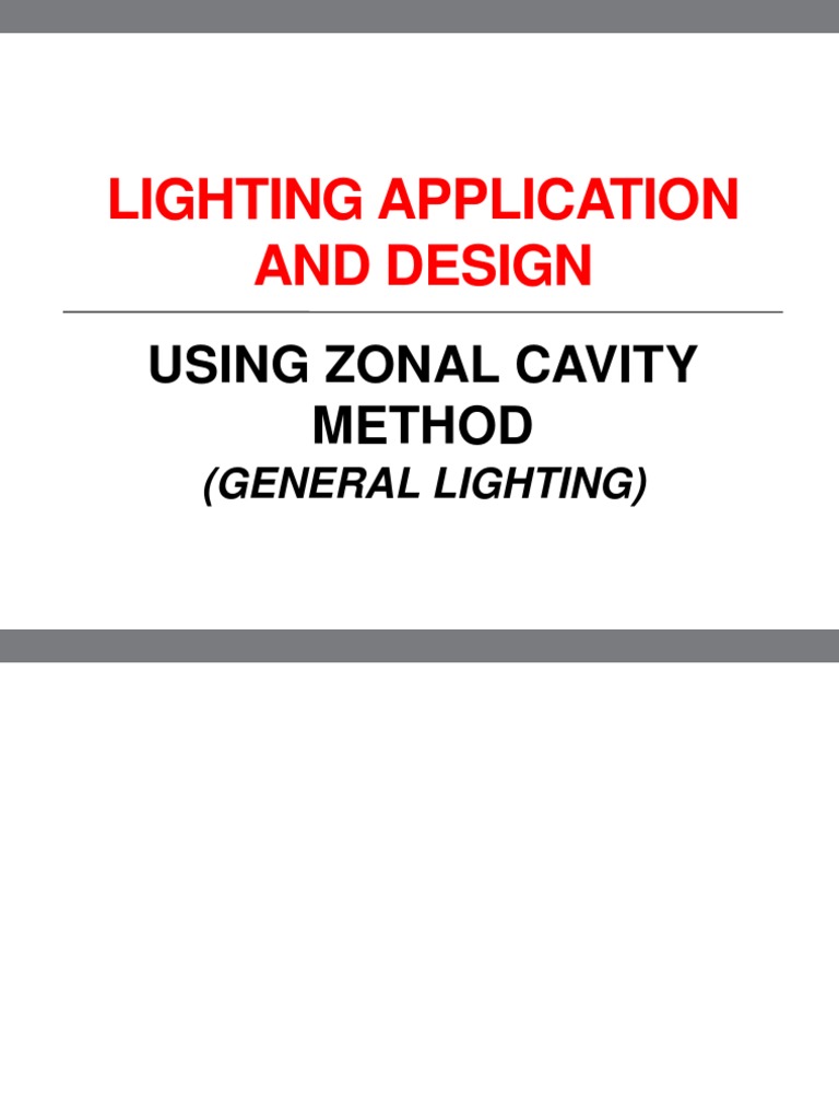 Zonal Cavity Method for Lighting Design | PDF
