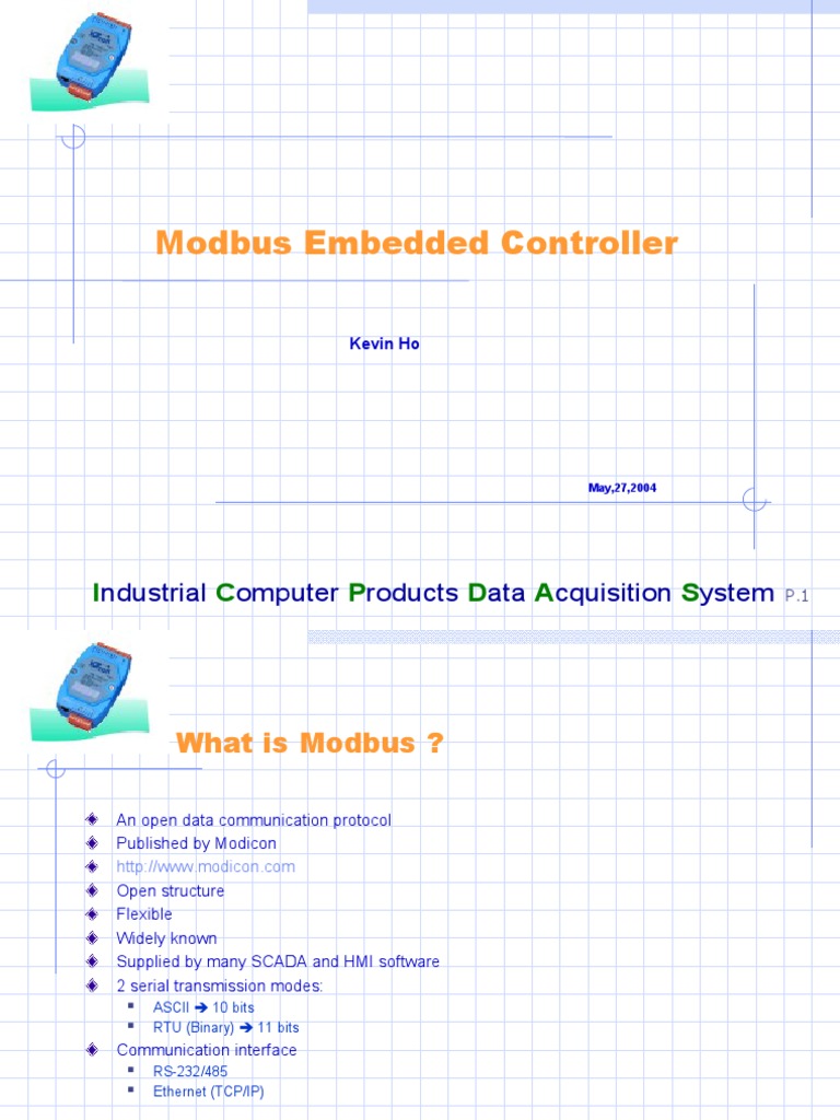 Modbus Embedded Controller: Ndustrial Omputer Roducts Ata Cquisition Ystem | PDF | Programmable ...