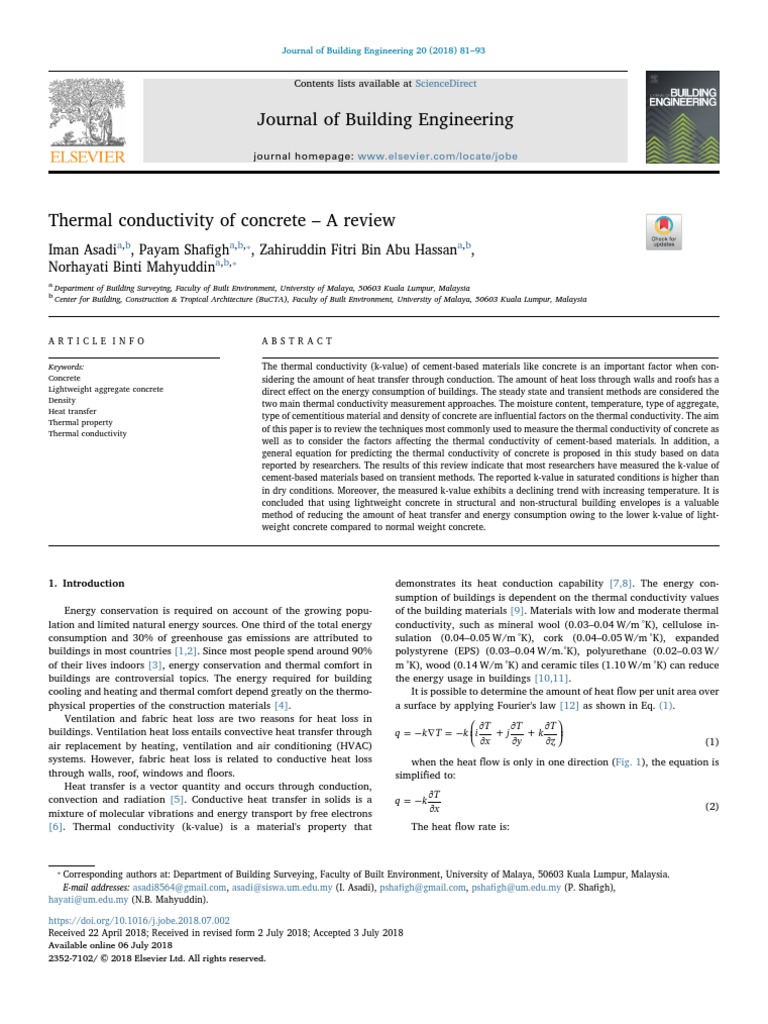 Thermal Conductivity of Concrete | PDF | Heat Transfer | Concrete