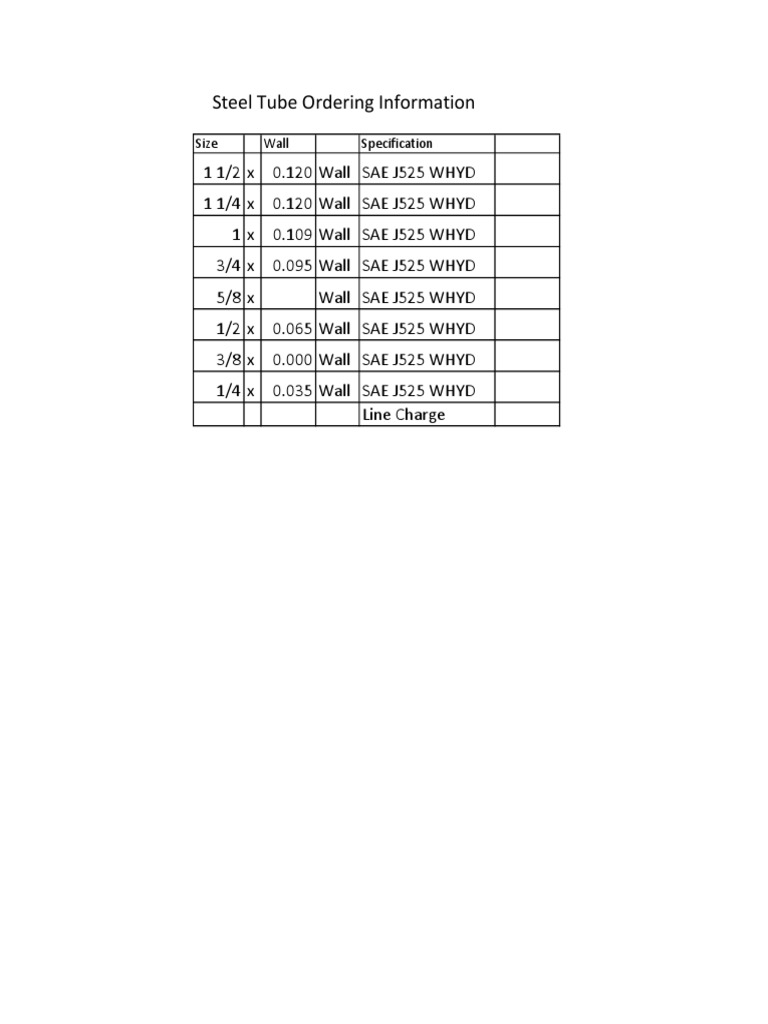 Tube Specification | PDF