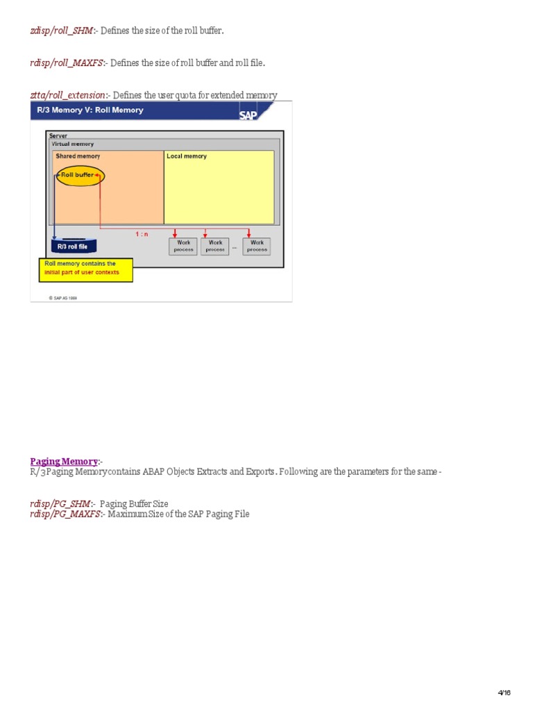 Edited - SAP Memory Management | PDF