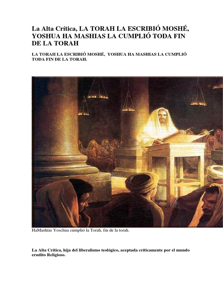 La Alta Crítica | PDF | Tora | Moisés