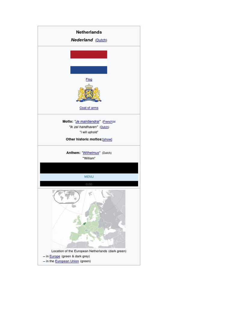 Nederland: Netherlands | PDF | Netherlands