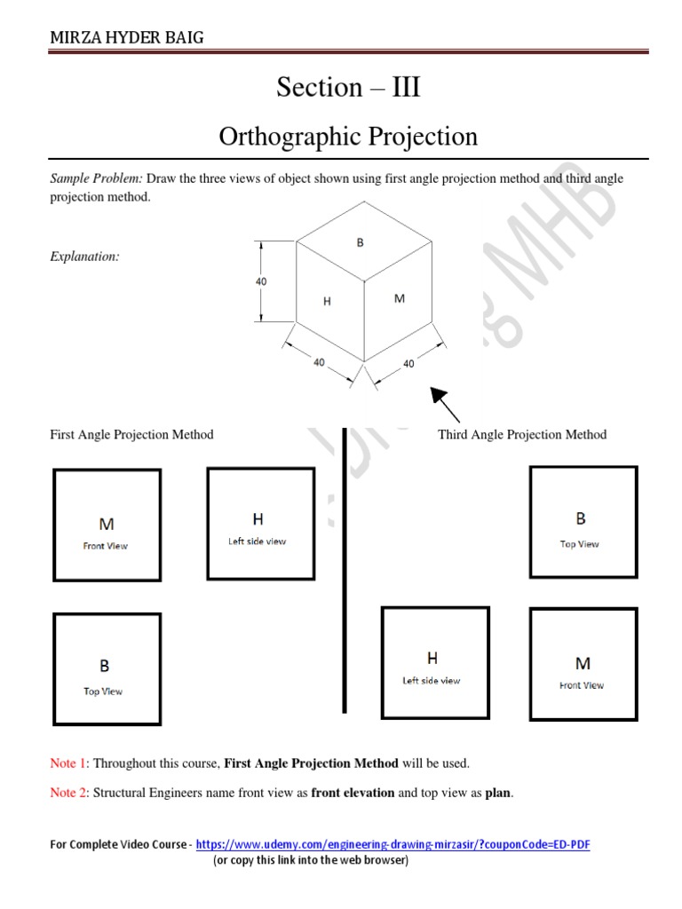 Orthographic Projections PDF | PDF | Technical Drawing | Geometry