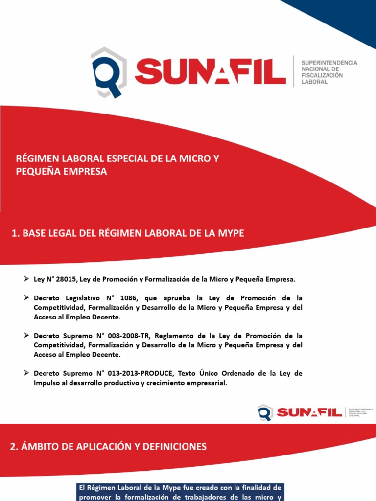 Régimen Laboral en La Mype | PDF | Pequeñas y medianas empresas | Business