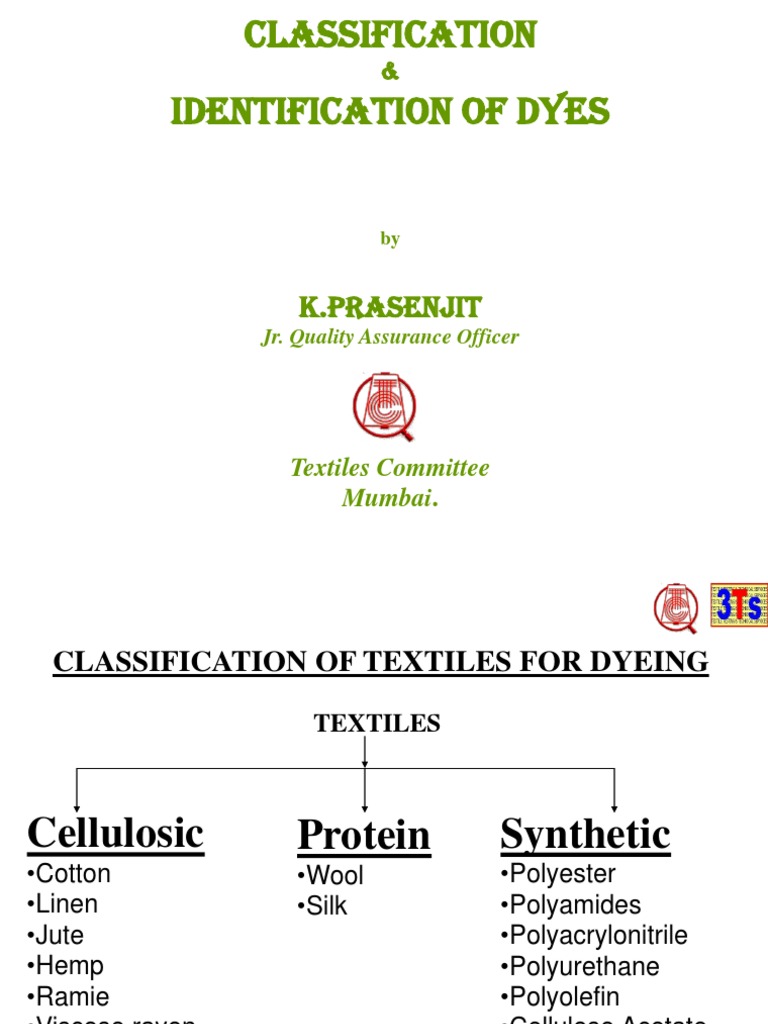 Identification Class Dyes | PDF | Dye | Dyeing