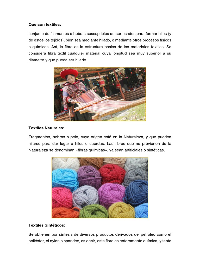 Que Son Textiles | PDF