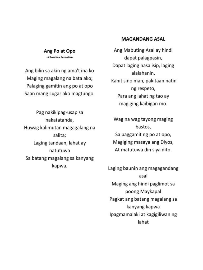 Ang Po at Opo | PDF