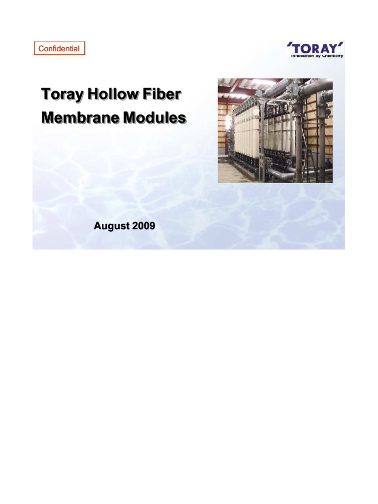 Uf Toray Presentation | PDF | Membrane | Wastewater