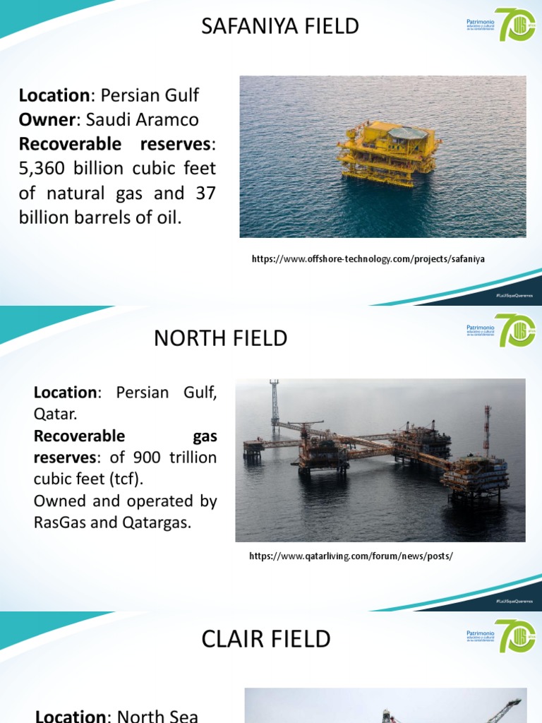 Safaniya Field: Location: Persian Gulf Owner: Saudi Aramco Recoverable ...