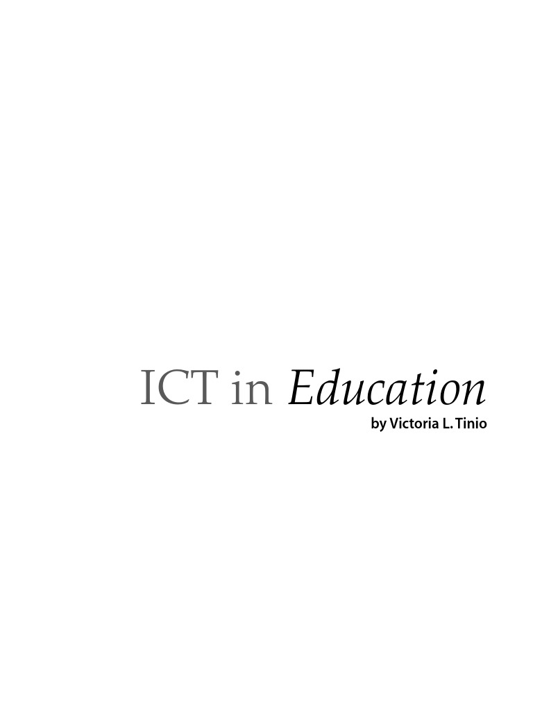 ICT in Education | PDF