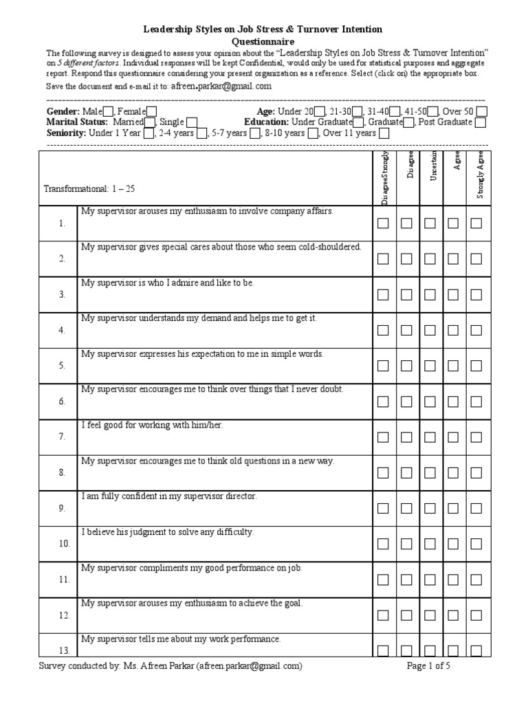 Survey Questionnaire Final | PDF | Questionnaire | Action (Philosophy)