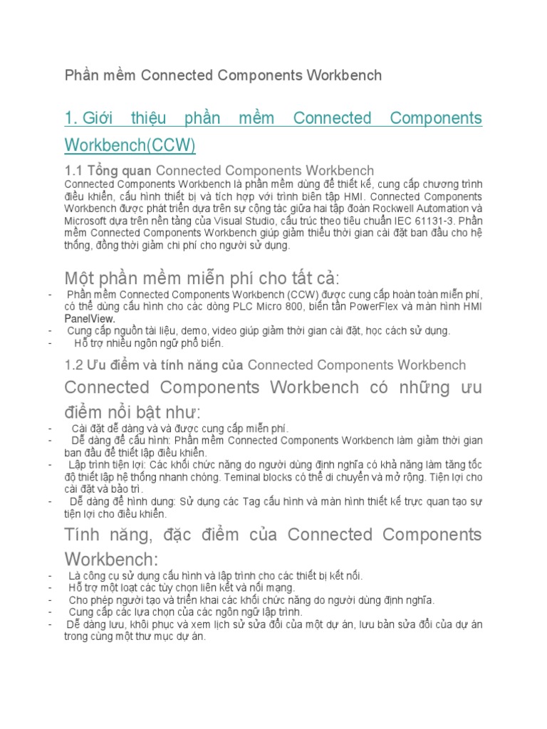 Phần mềm Connected Components Workbench | PDF