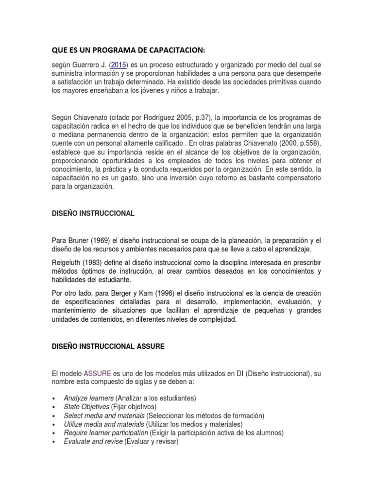 Que Es Un Programa de Capacitacion | PDF | Conocimiento | Información