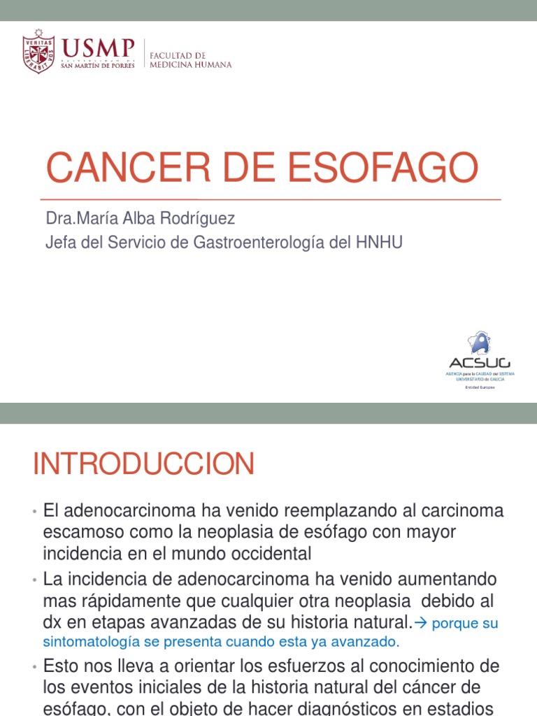Cancer de Esofago | PDF | Cáncer de esófago | Metástasis