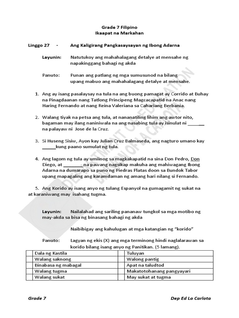 Module Sa Filipino 7 PDF | PDF