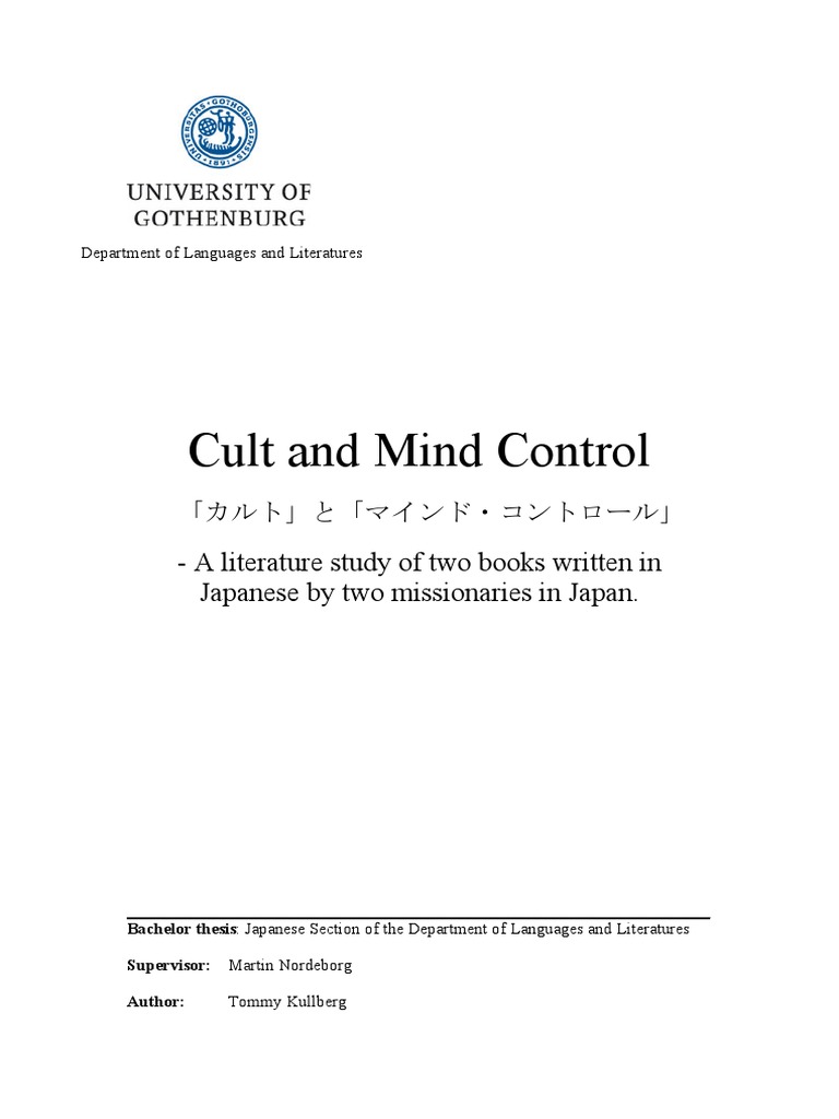 Cults and Mind Control in Japan | PDF | Aum Shinrikyo | Religion And Belief